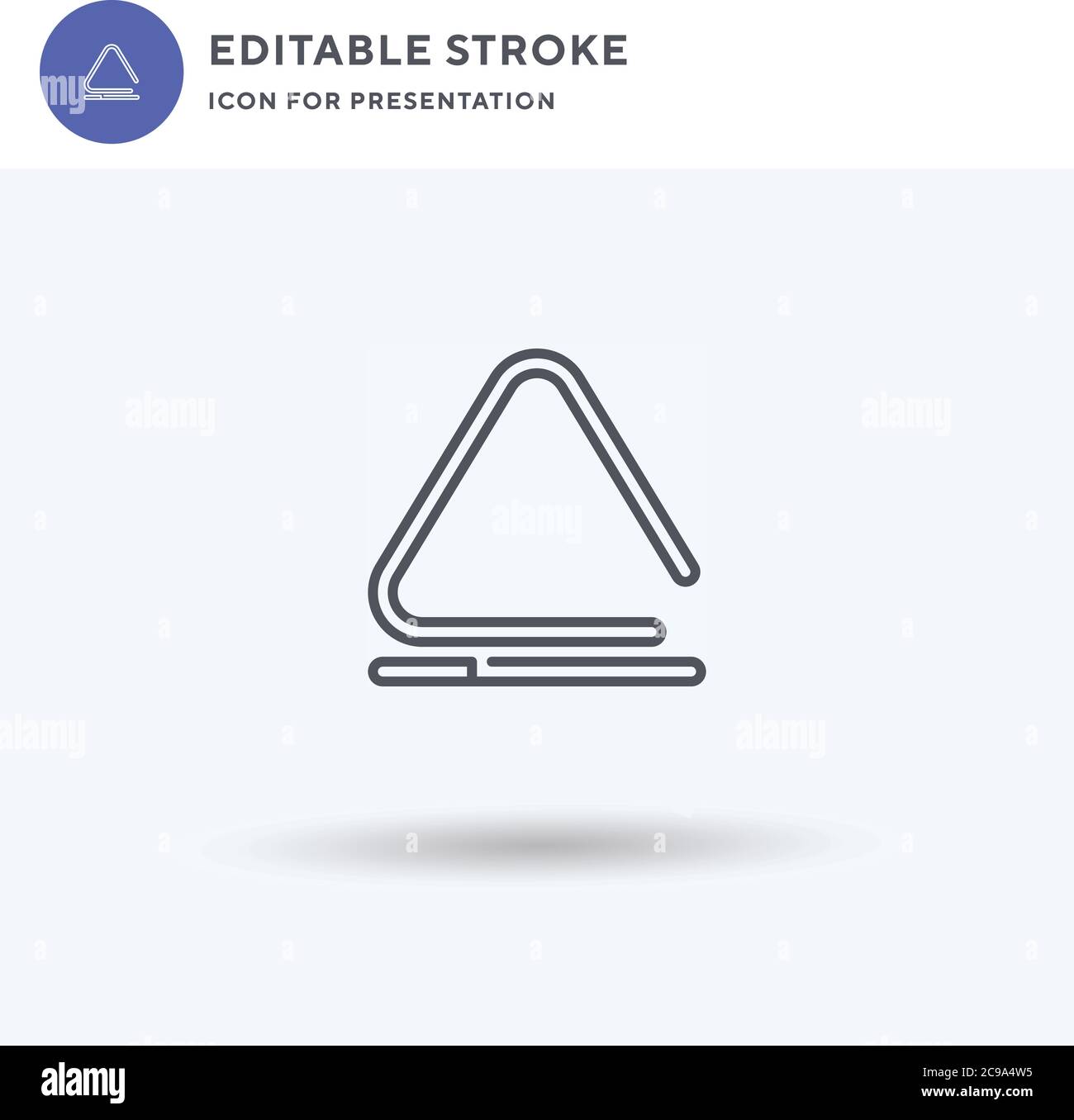 Triangle icon vector, filled flat sign, solid pictogram isolated on ...