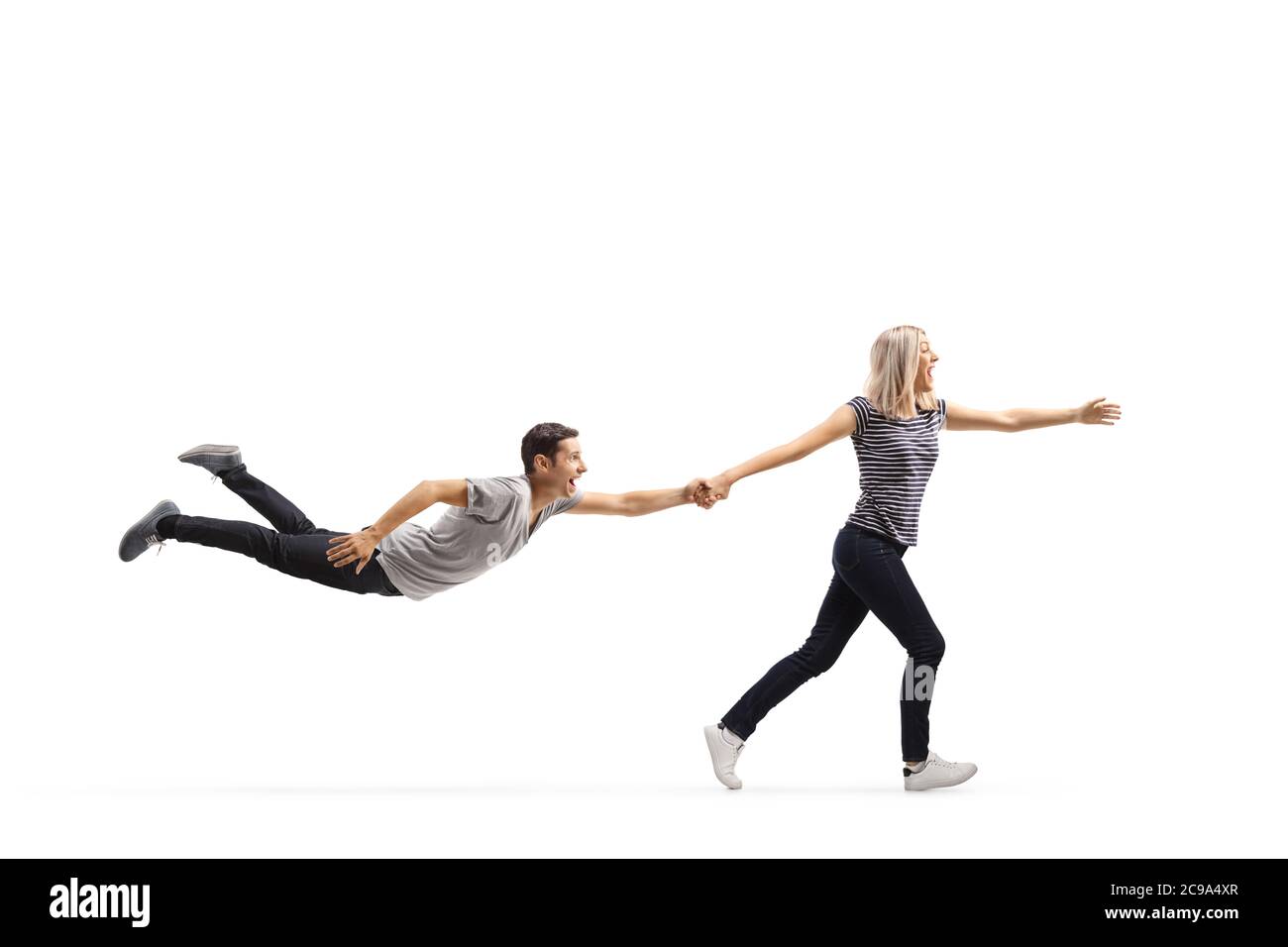 Running in wind Cut Out Stock Images & Pictures - Alamy