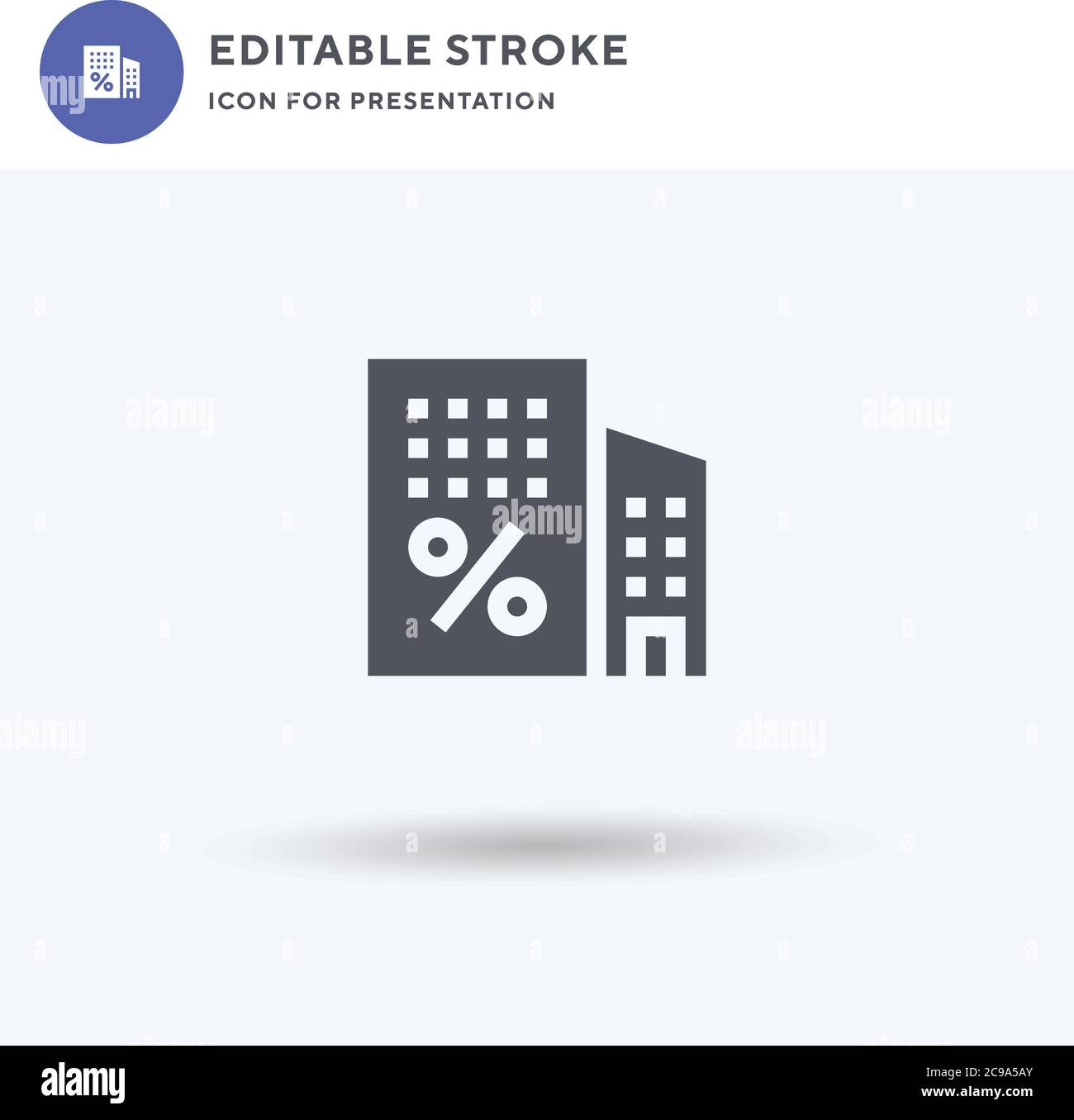 Percentage icon vector, filled flat sign, solid pictogram isolated on ...