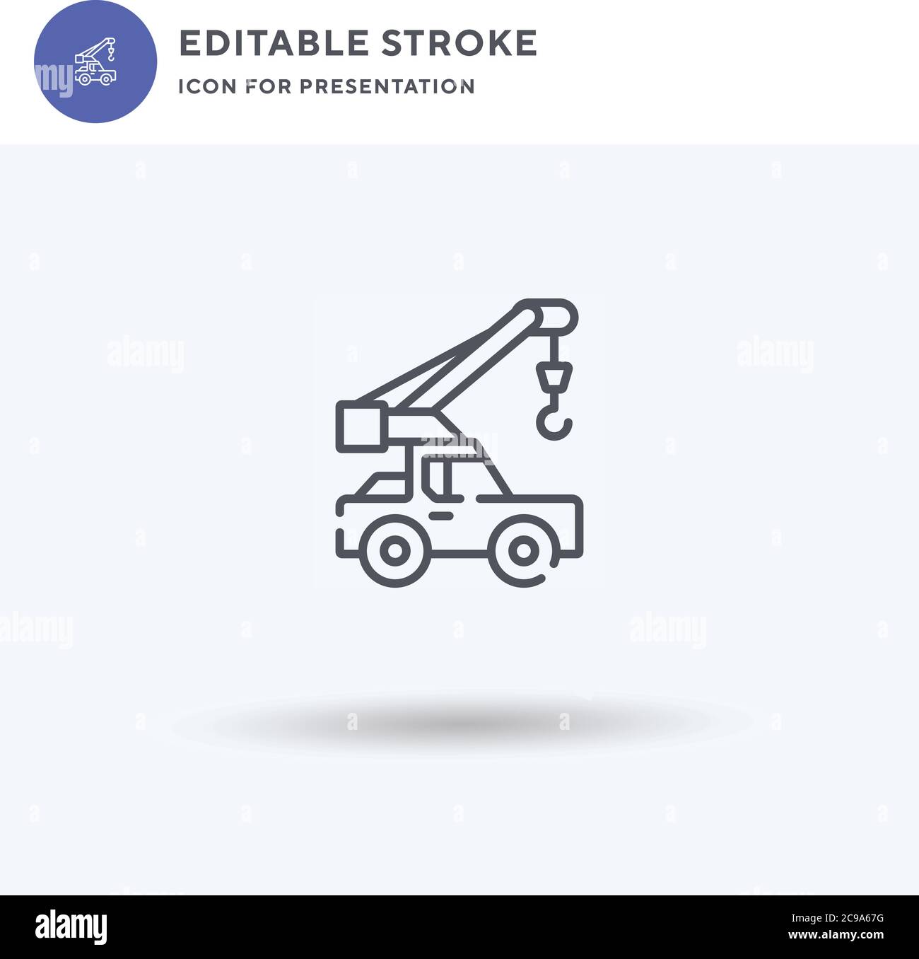 Crane icon vector, filled flat sign, solid pictogram isolated on white ...