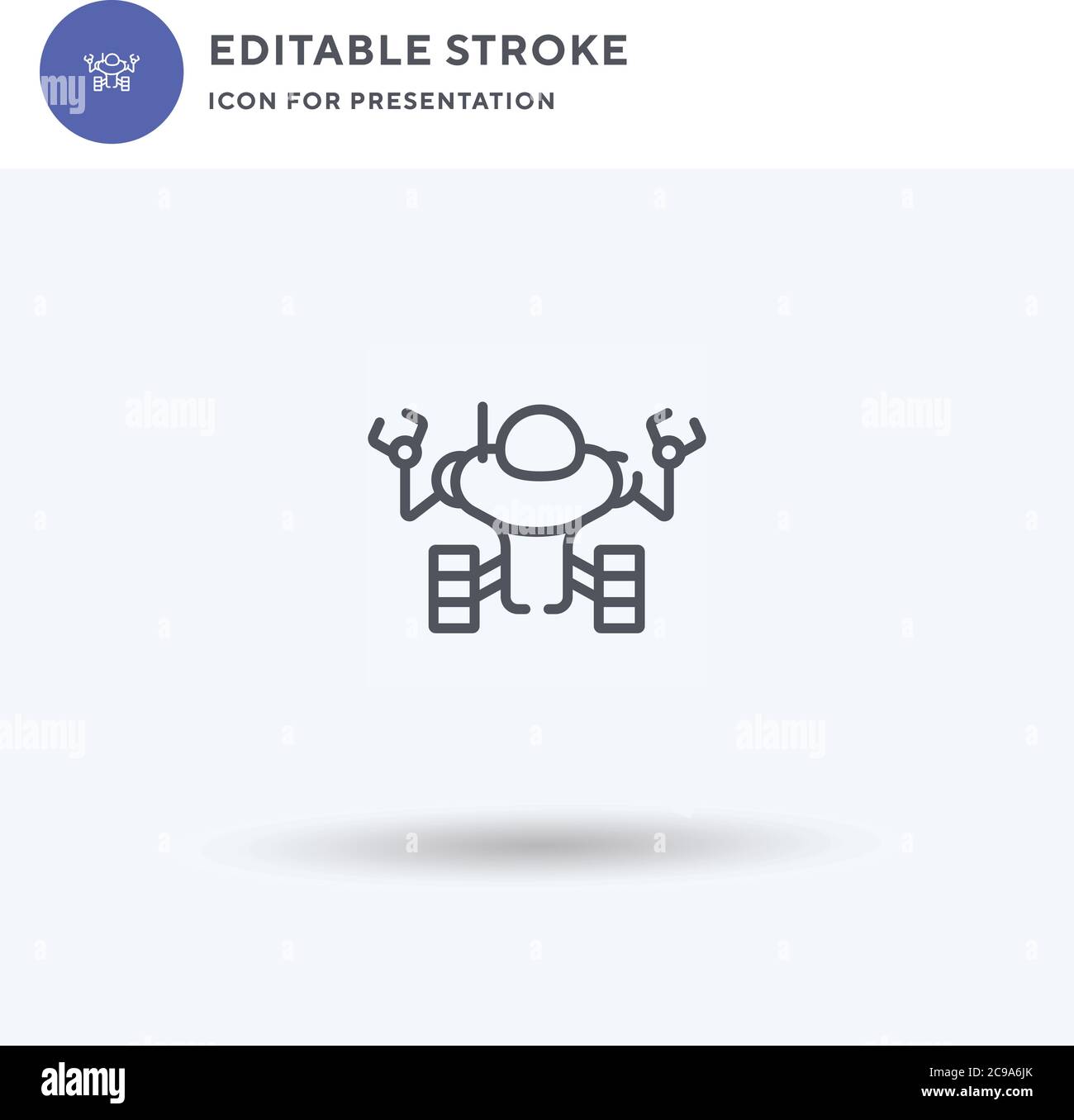 Robot hand line solid Stock Vector Images - Alamy