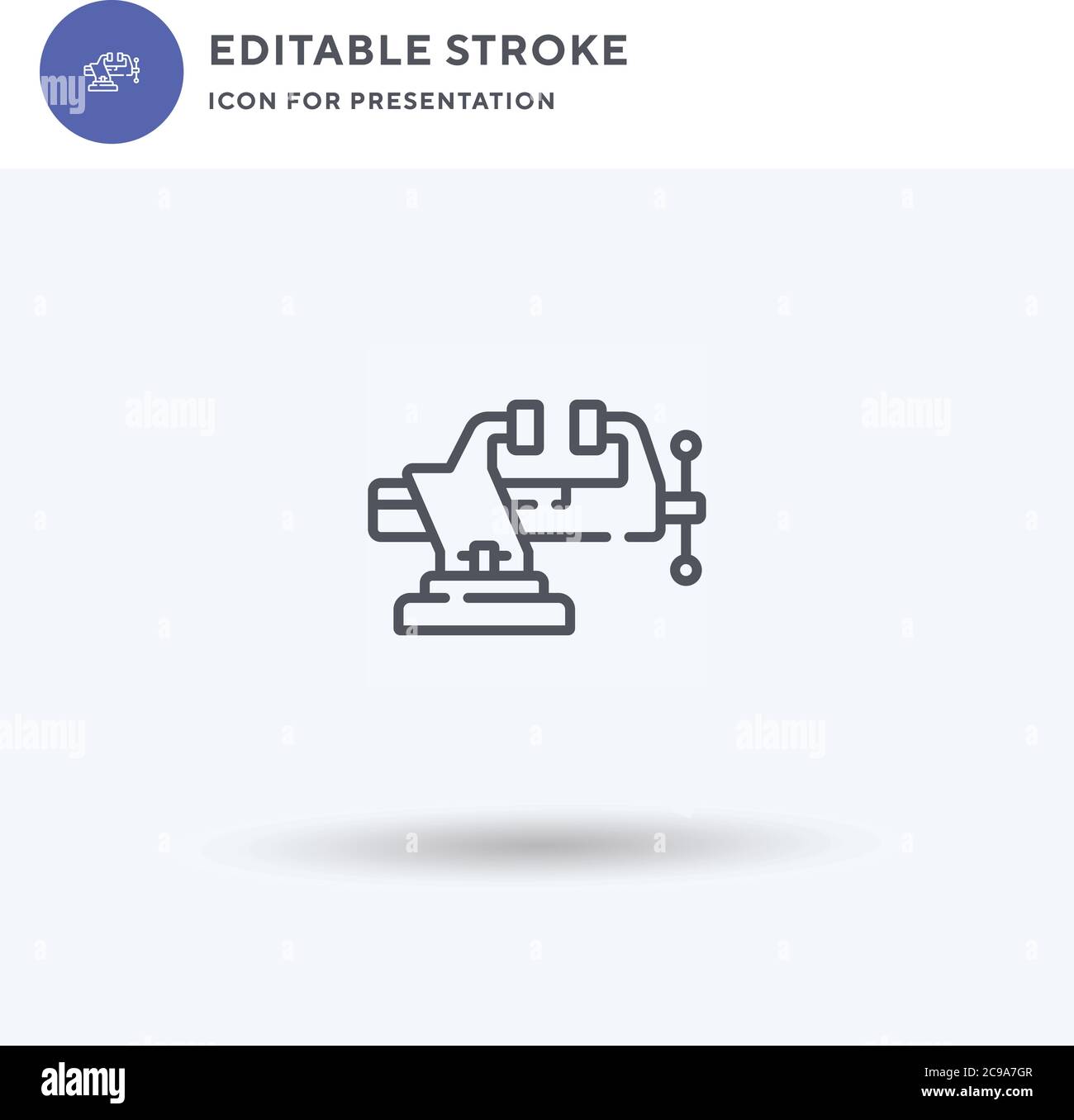 Vise icon vector, filled flat sign, solid pictogram isolated on white ...