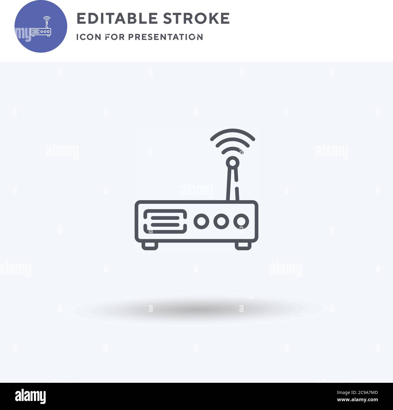 Modem icon vector, filled flat sign, solid pictogram isolated on white ...