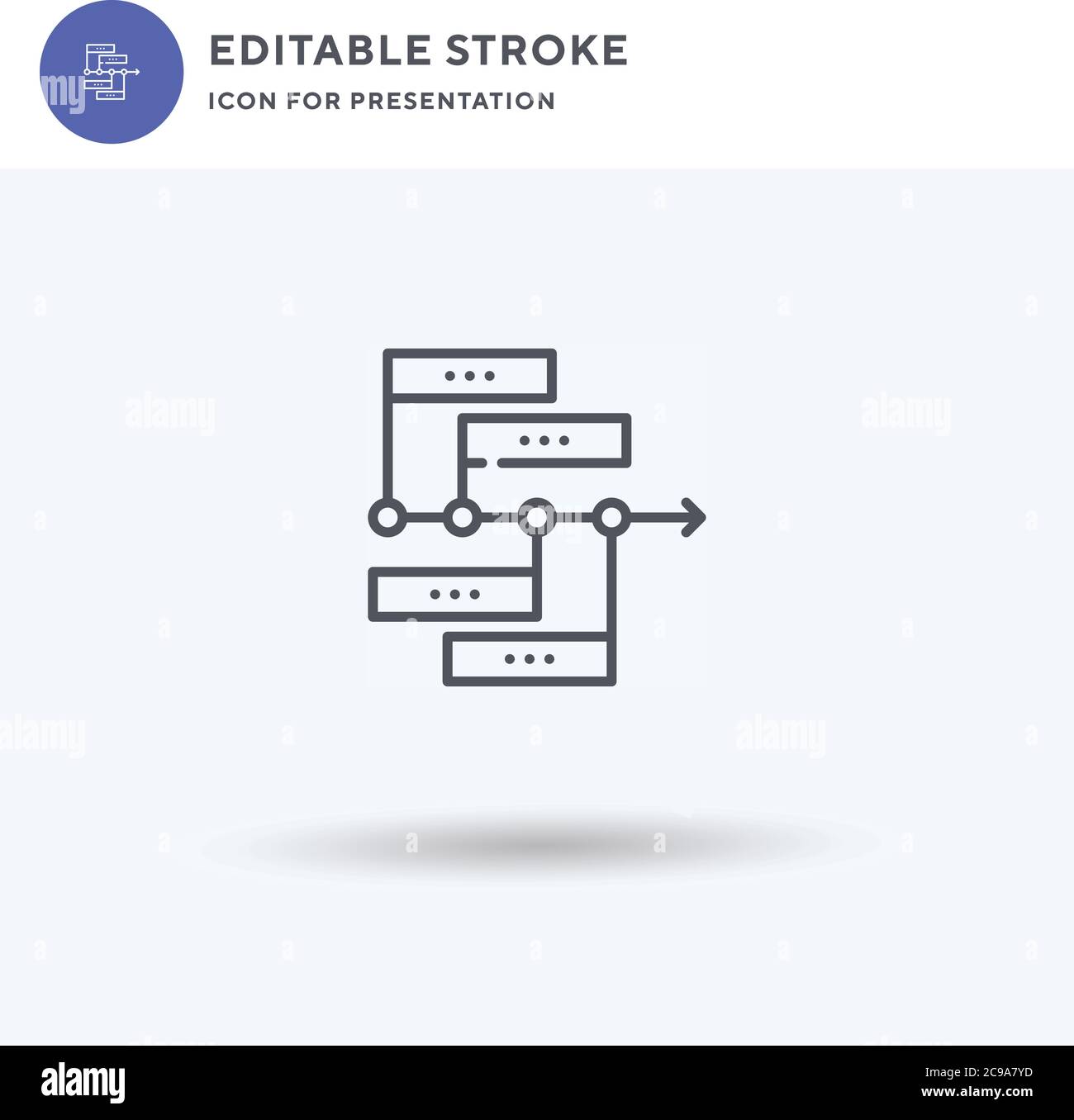 Timeline icon vector, filled flat sign, solid pictogram isolated on ...
