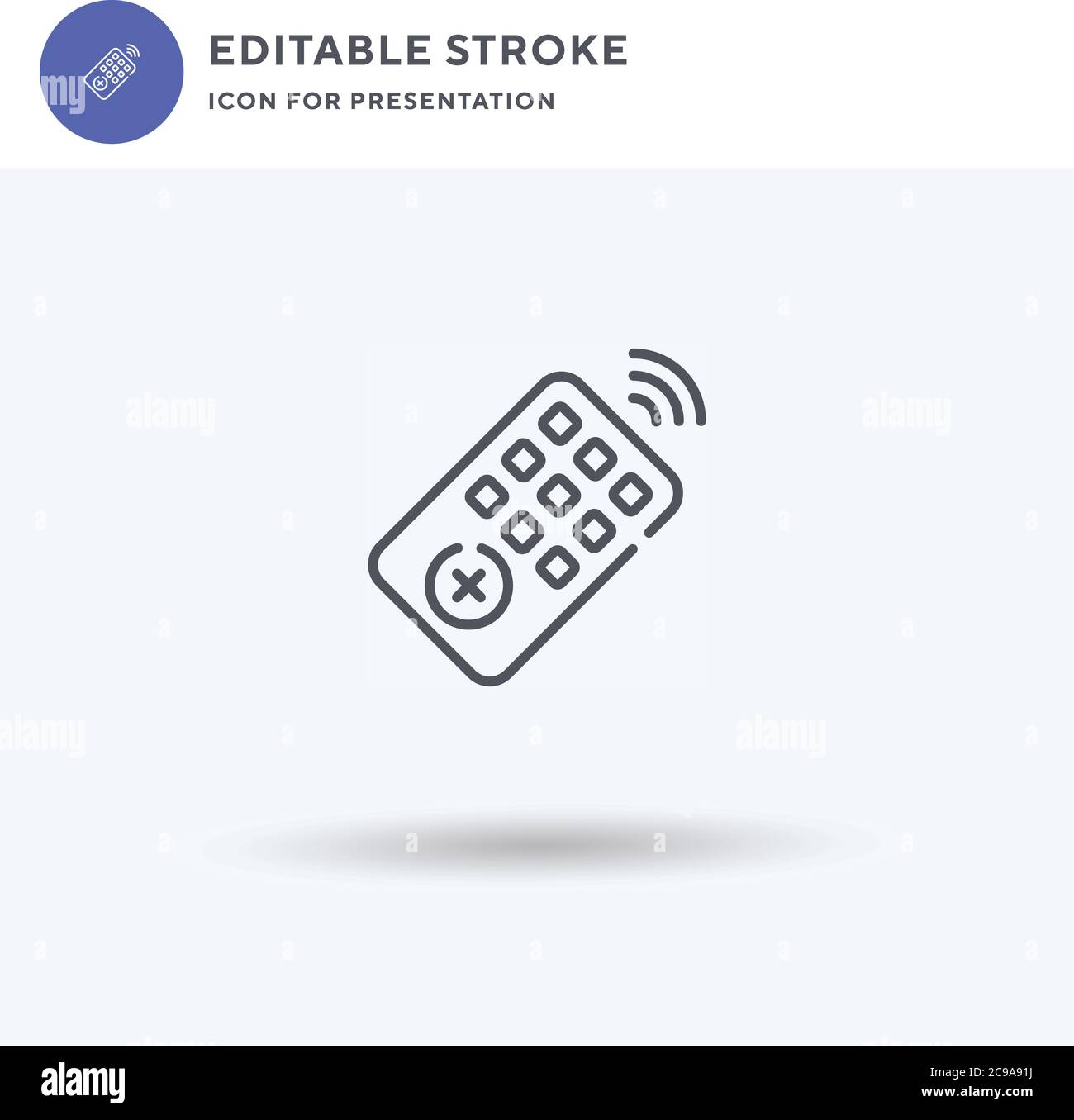 Remote Control icon vector, filled flat sign, solid pictogram isolated ...