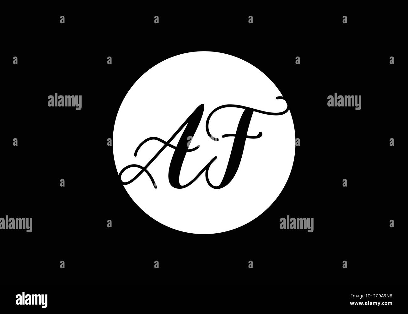 A F letter sign symbol. Initial Letter A F Logo Design Vector Template ...