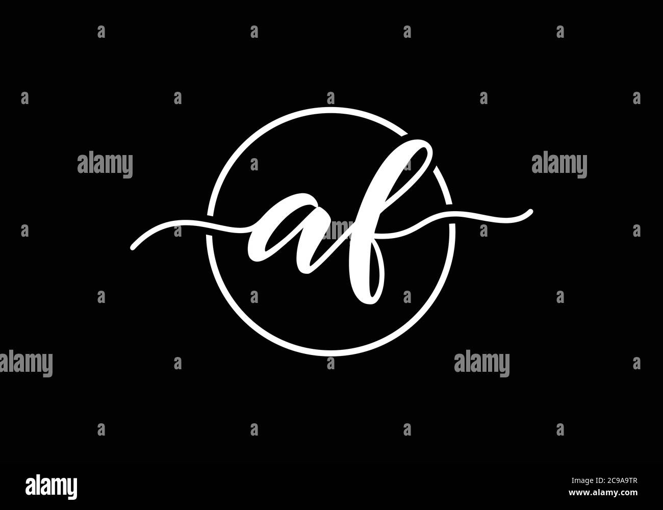 A F letter sign symbol. Initial Letter A F Logo Design Vector Template ...