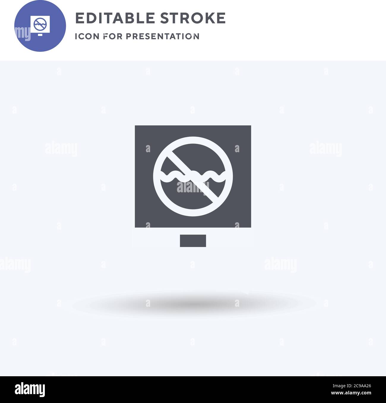 No Bath icon vector, filled flat sign, solid pictogram isolated on ...