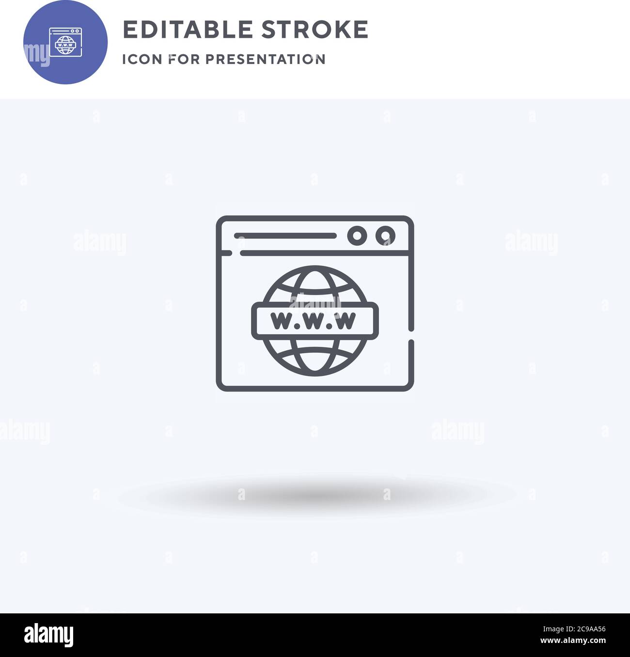 Domain icon vector, filled flat sign, solid pictogram isolated on white ...