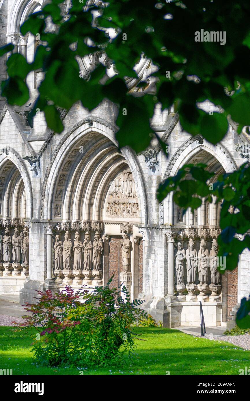 Vertical shot of architecture gothic pointed arches Stock Photo - Alamy