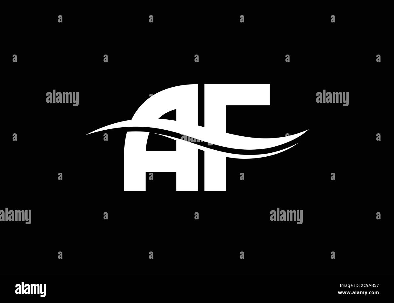 A F letter sign symbol. Initial Letter A F Logo Design Vector Template ...