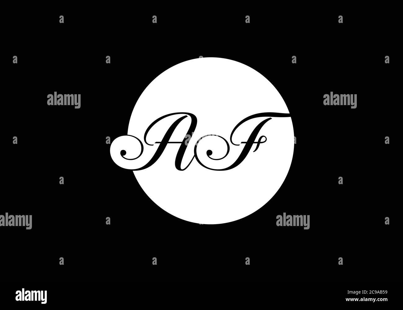 A F letter sign symbol. Initial Letter A F Logo Design Vector Template ...