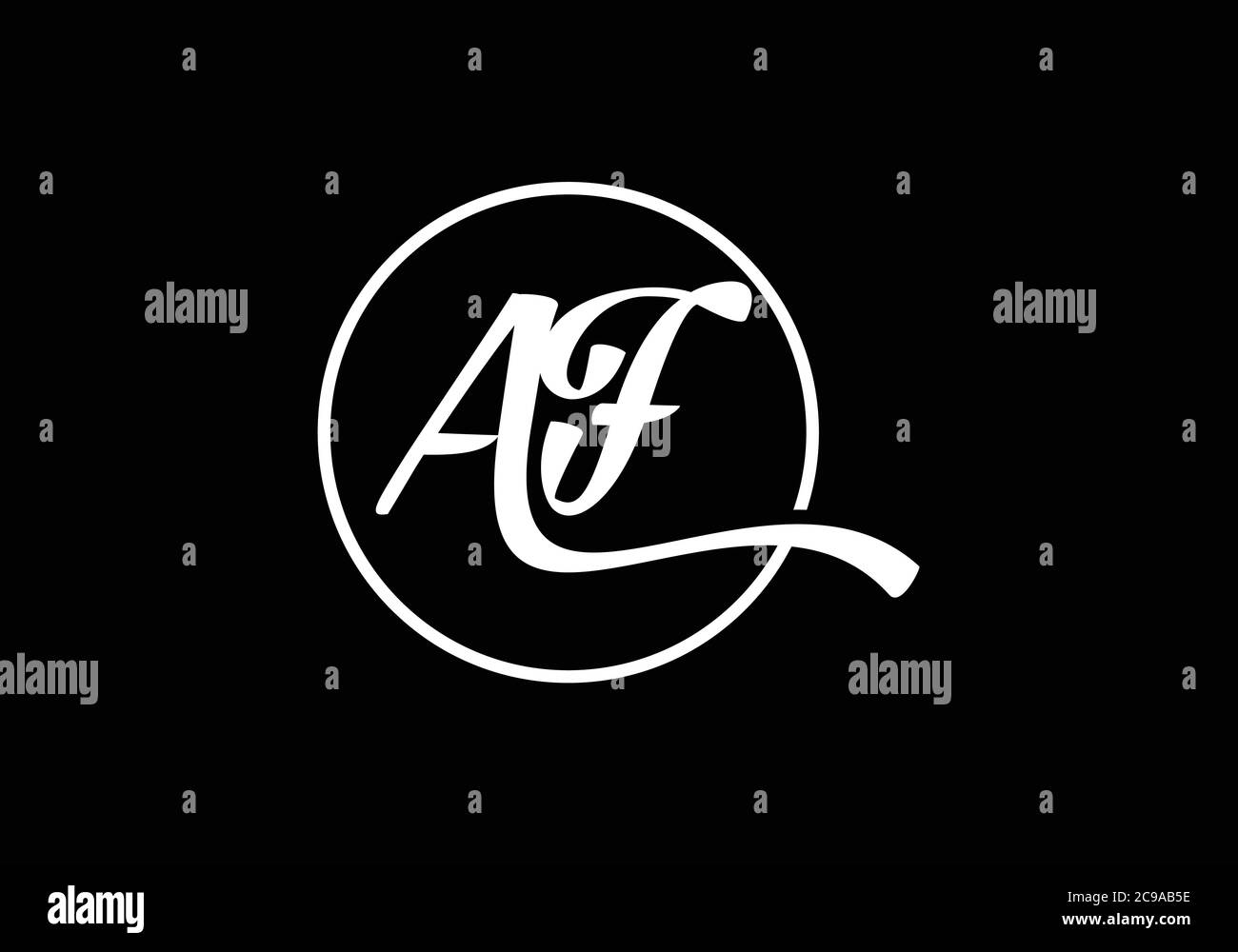 A F letter sign symbol. Initial Letter A F Logo Design Vector Template ...