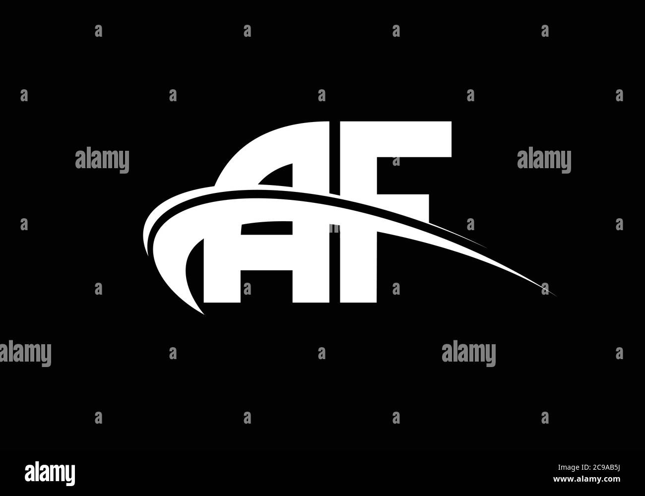 A F letter sign symbol. Initial Letter A F Logo Design Vector Template ...