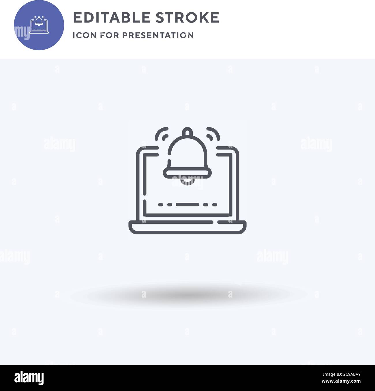 Notification icon vector, filled flat sign, solid pictogram isolated on ...