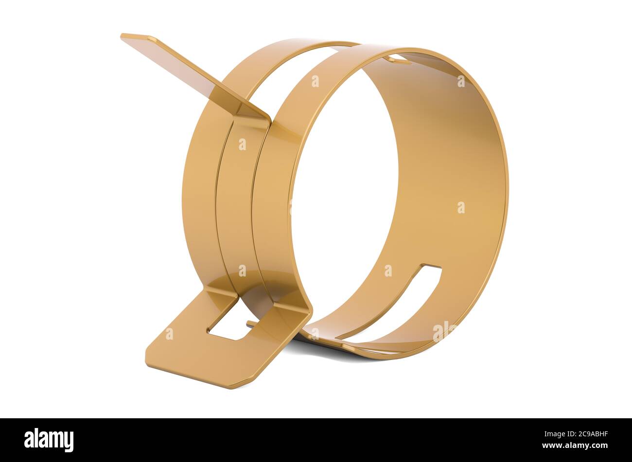 Spring Action Hose Clamp. 3D rendering isolated on white background ...