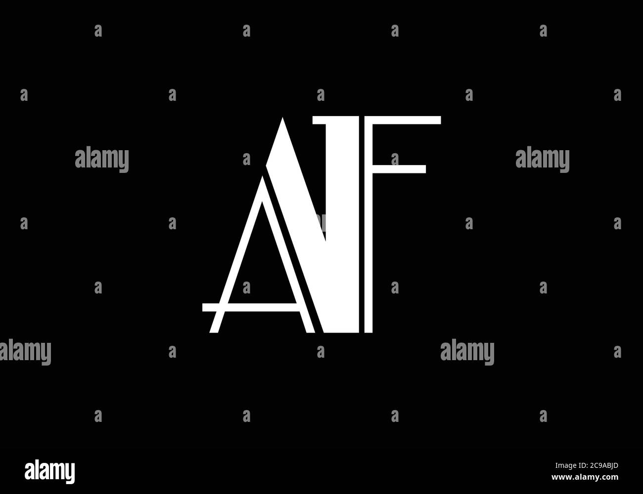 A F letter sign symbol. Initial Letter A F Logo Design Vector Template ...