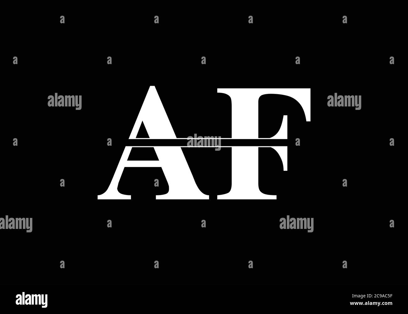 A F letter sign symbol. Initial Letter A F Logo Design Vector Template ...