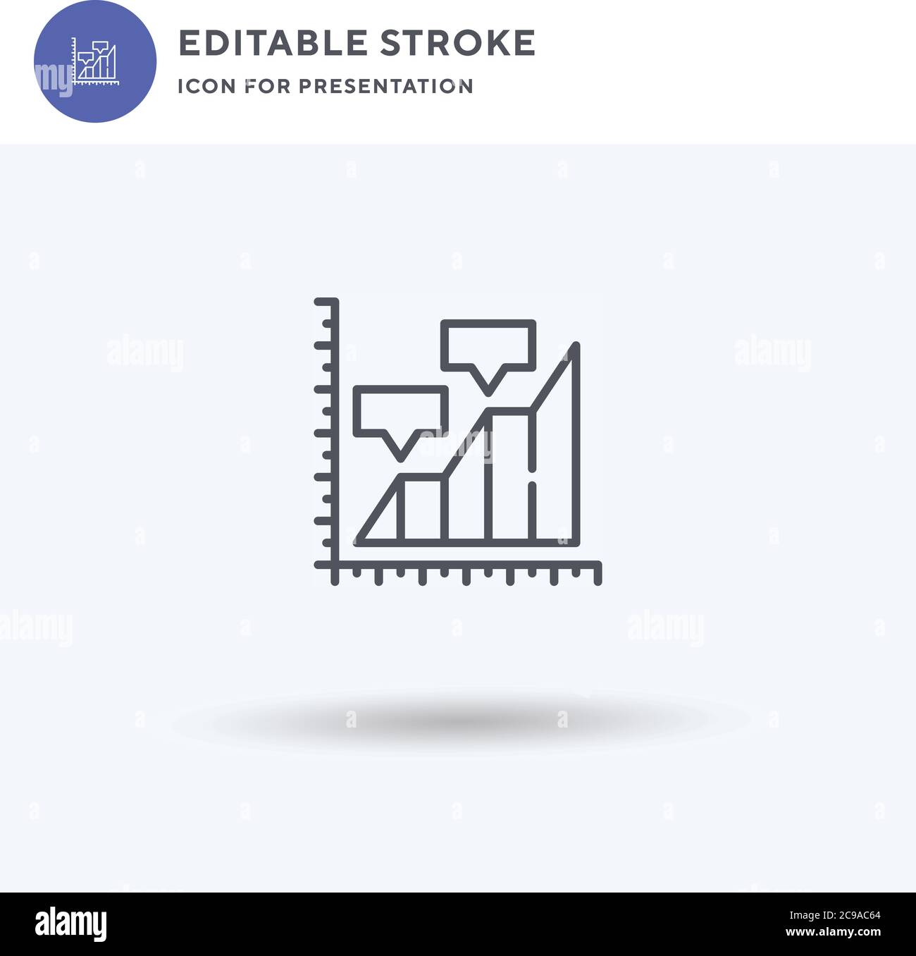 Area Chart icon vector, filled flat sign, solid pictogram isolated on ...