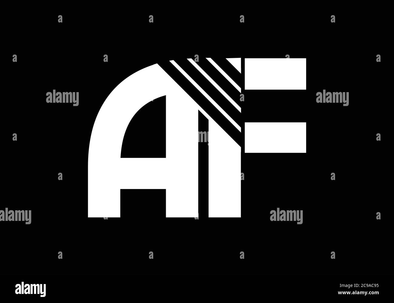 A F letter sign symbol. Initial Letter A F Logo Design Vector Template ...