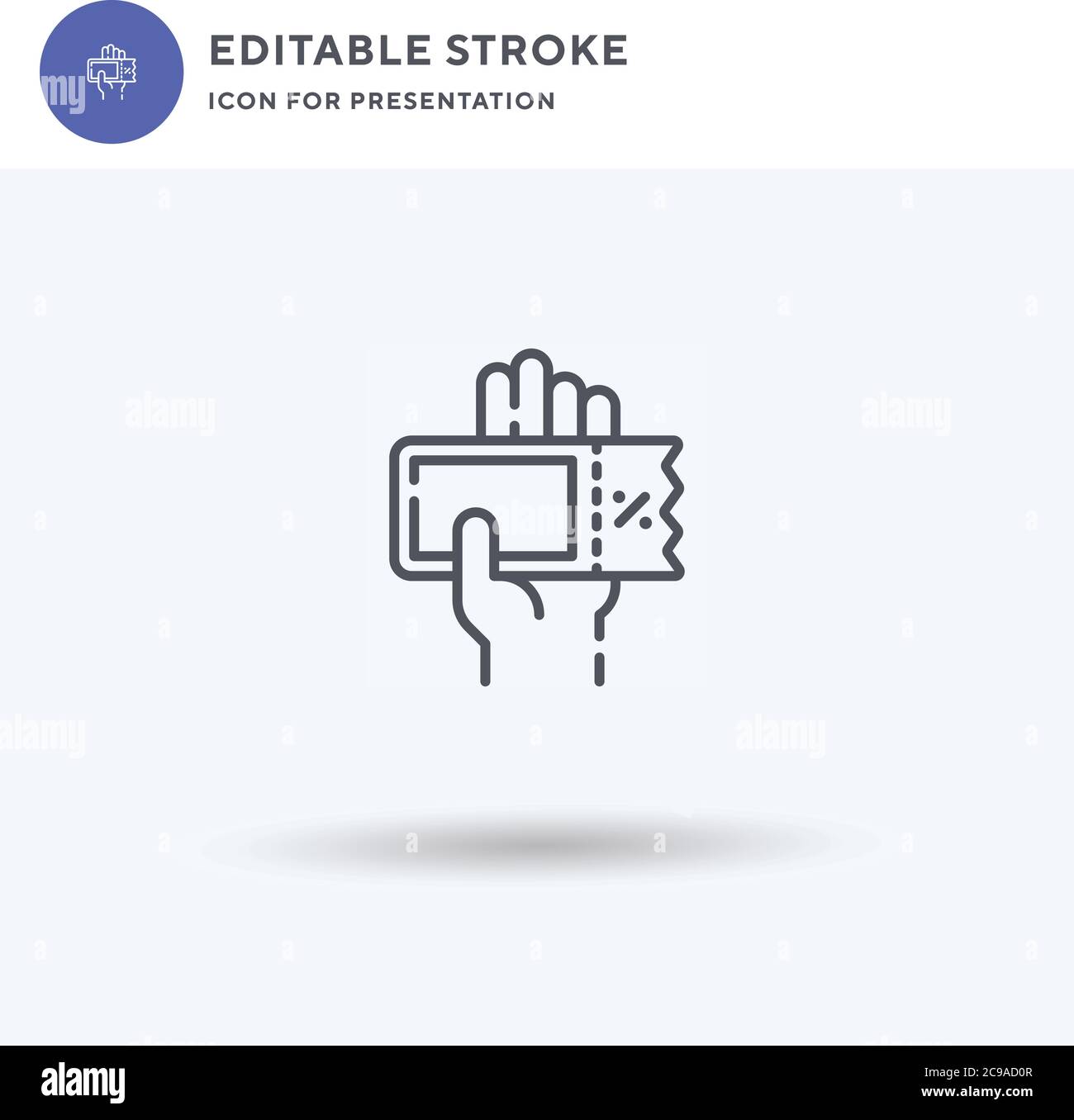 Coupon icon vector, filled flat sign, solid pictogram isolated on white ...