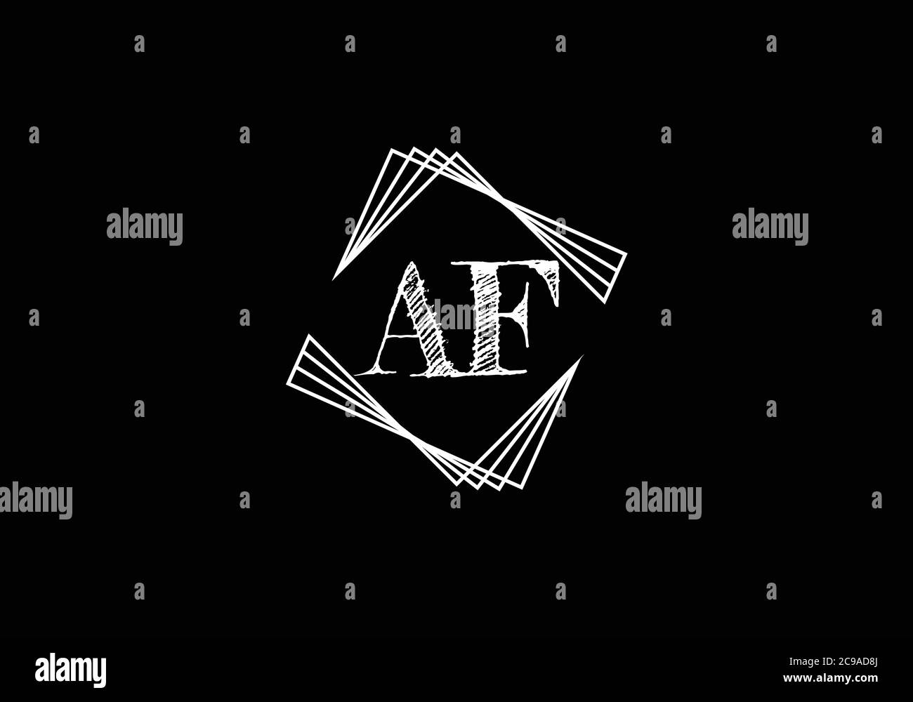 A F letter sign symbol. Initial Letter A F Logo Design Vector Template ...