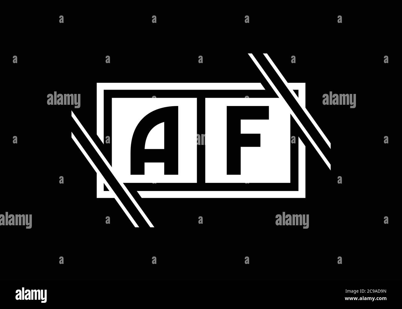 A F letter sign symbol. Initial Letter A F Logo Design Vector Template ...