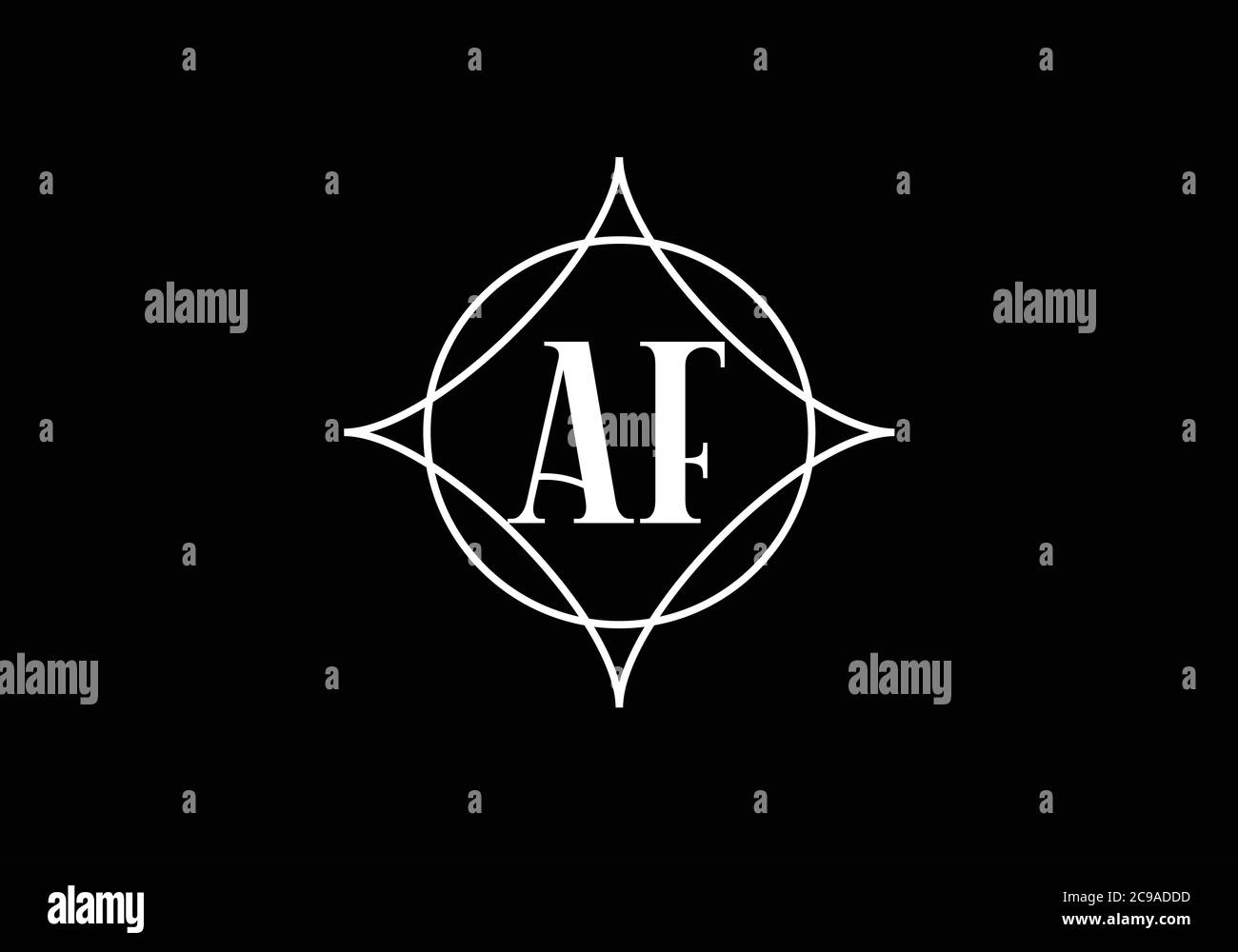 A F letter sign symbol. Initial Letter A F Logo Design Vector Template ...