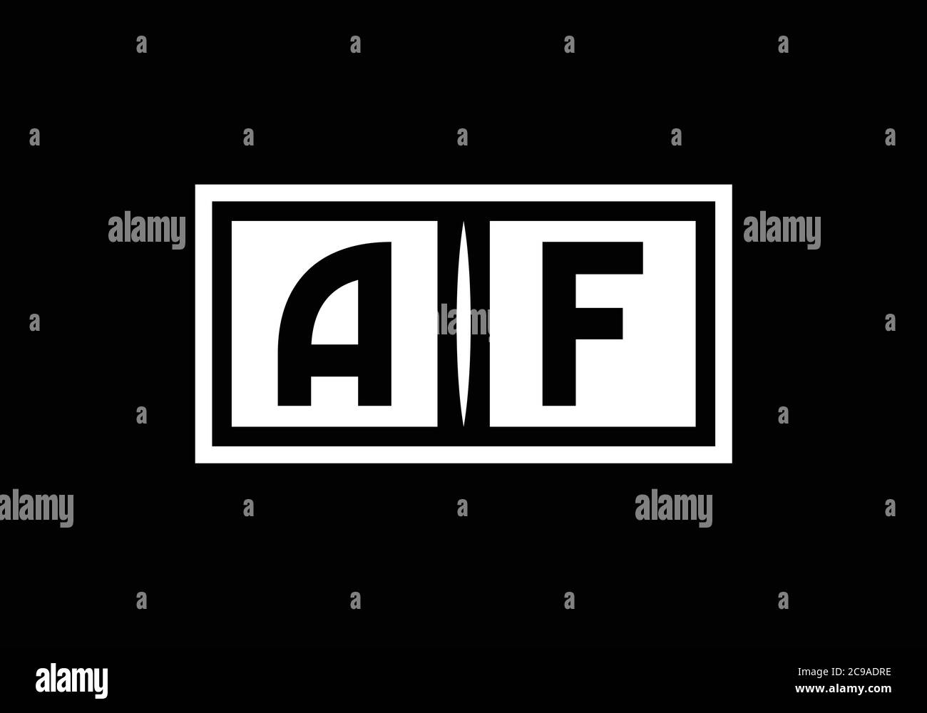 A F letter sign symbol. Initial Letter A F Logo Design Vector Template ...