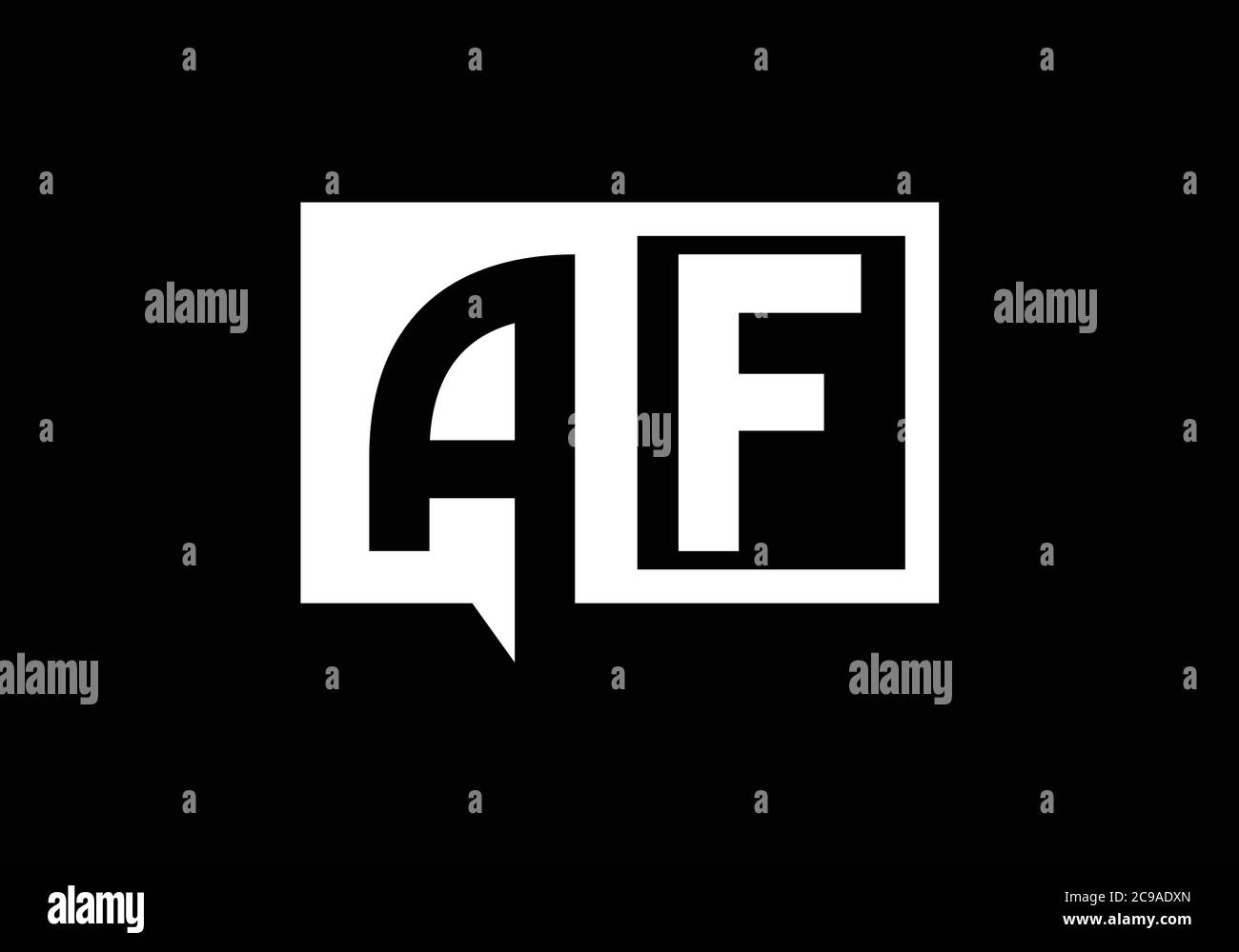 A F letter sign symbol. Initial Letter A F Logo Design Vector Template ...