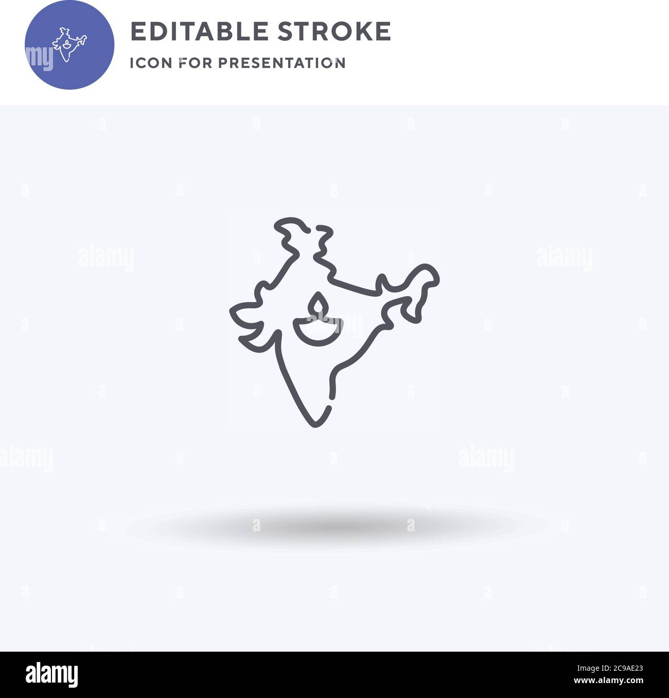 India icon vector, filled flat sign, solid pictogram isolated on white ...