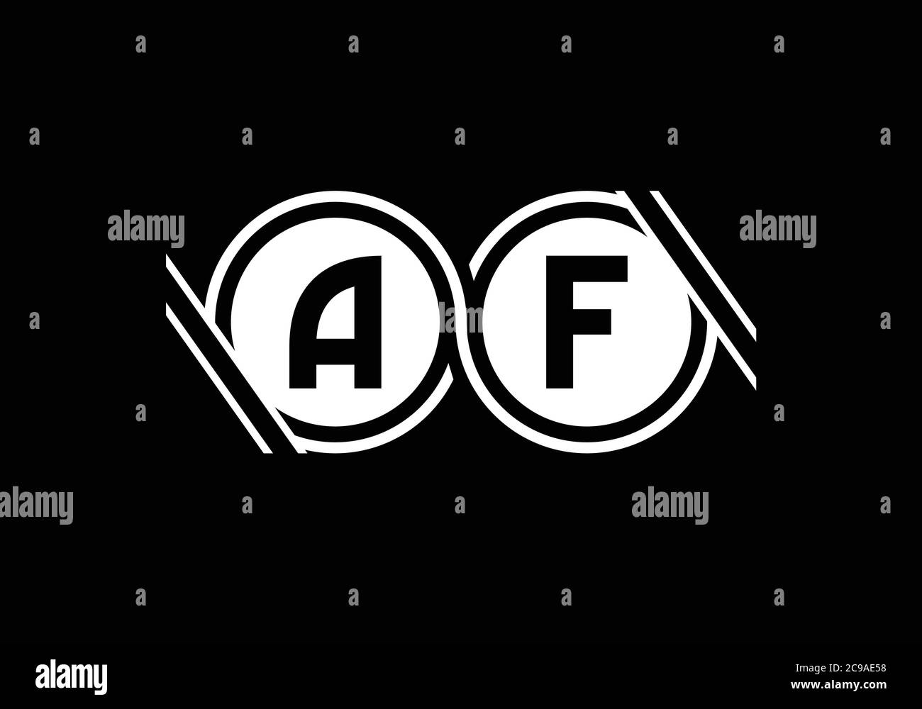 A F letter sign symbol. Initial Letter A F Logo Design Vector Template ...