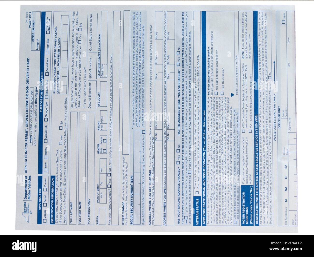 New York, NY - July 29, 2020: NY State Department of Motor Vehicles ...