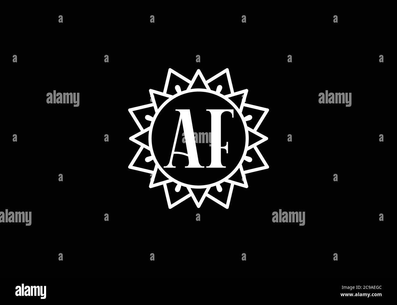 A F letter sign symbol. Initial Letter A F Logo Design Vector Template ...