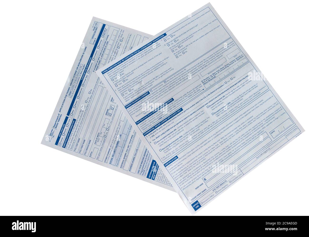 Blank Driver Application Forms