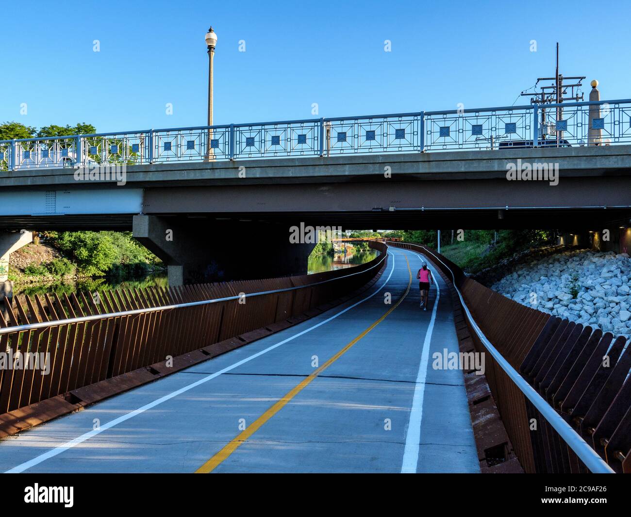 The Riverview Bridge at the Addison Street bridge, North Branch Chicago ...