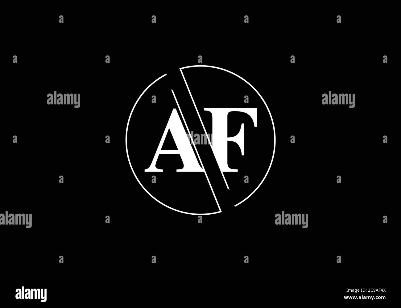 A F letter sign symbol. Initial Letter A F Logo Design Vector Template ...