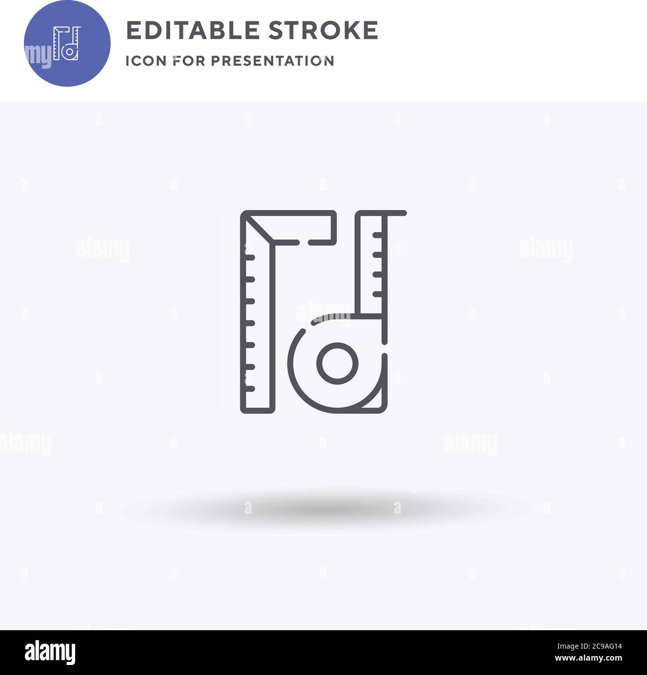 Tape Measure icon vector, filled flat sign, solid pictogram isolated on ...