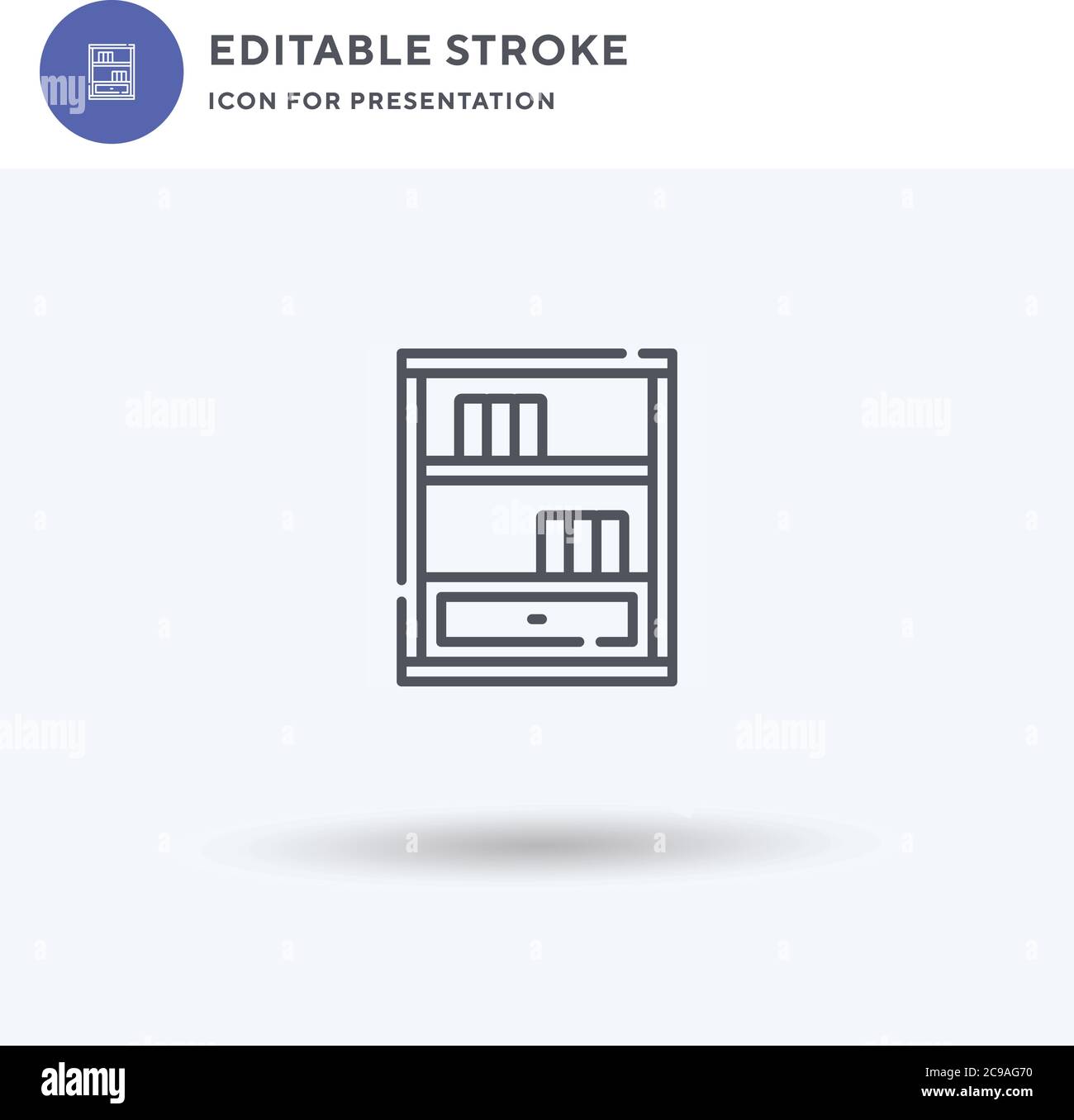 Library icon vector, filled flat sign, solid pictogram isolated on ...