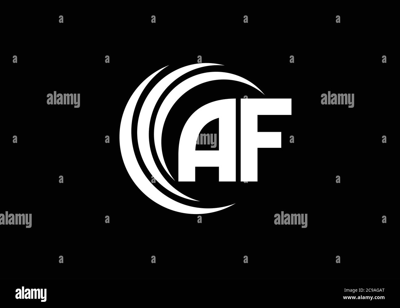 A F letter sign symbol. Initial Letter A F Logo Design Vector Template ...