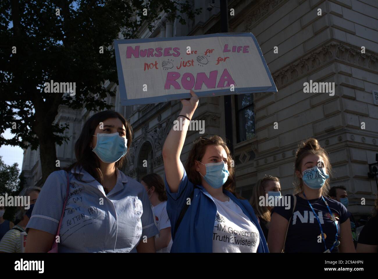 Pay Justice for NHS & Key Workers 29/07/20 Stock Photo - Alamy