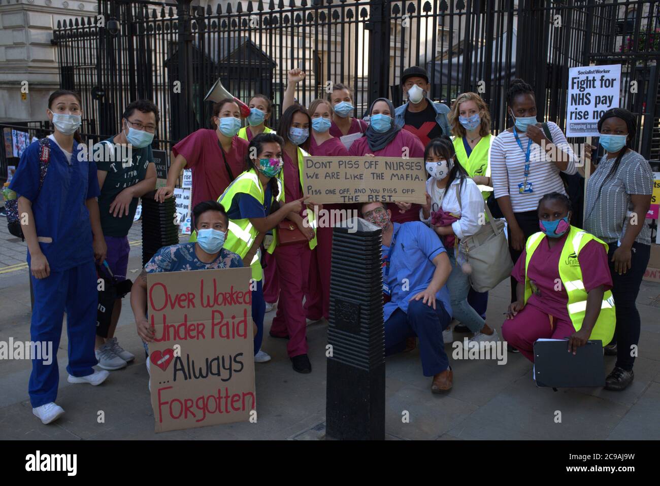 Pay Justice for NHS & Key Workers 29/07/20 Stock Photo - Alamy