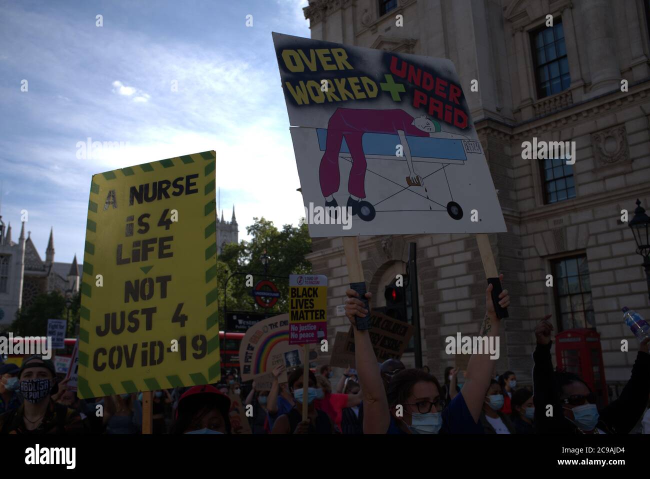 Pay Justice for NHS & Key Workers 29/07/20 Stock Photo - Alamy