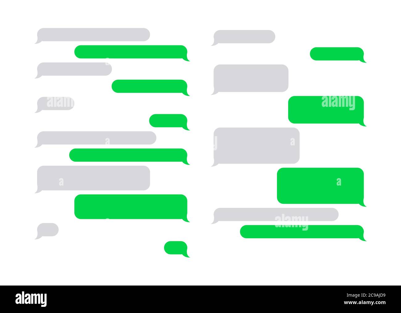 Message bubbles chat vector. Chat speech bubbles in a flat design ...