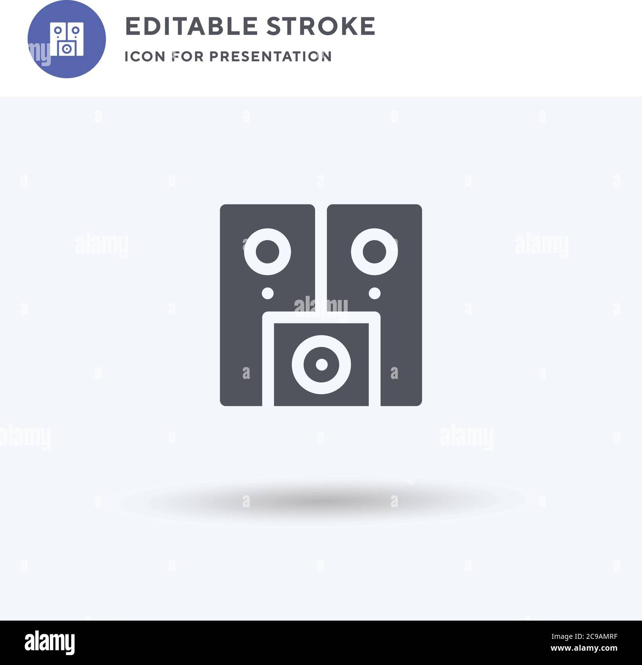 Sound System icon vector, filled flat sign, solid pictogram isolated on ...