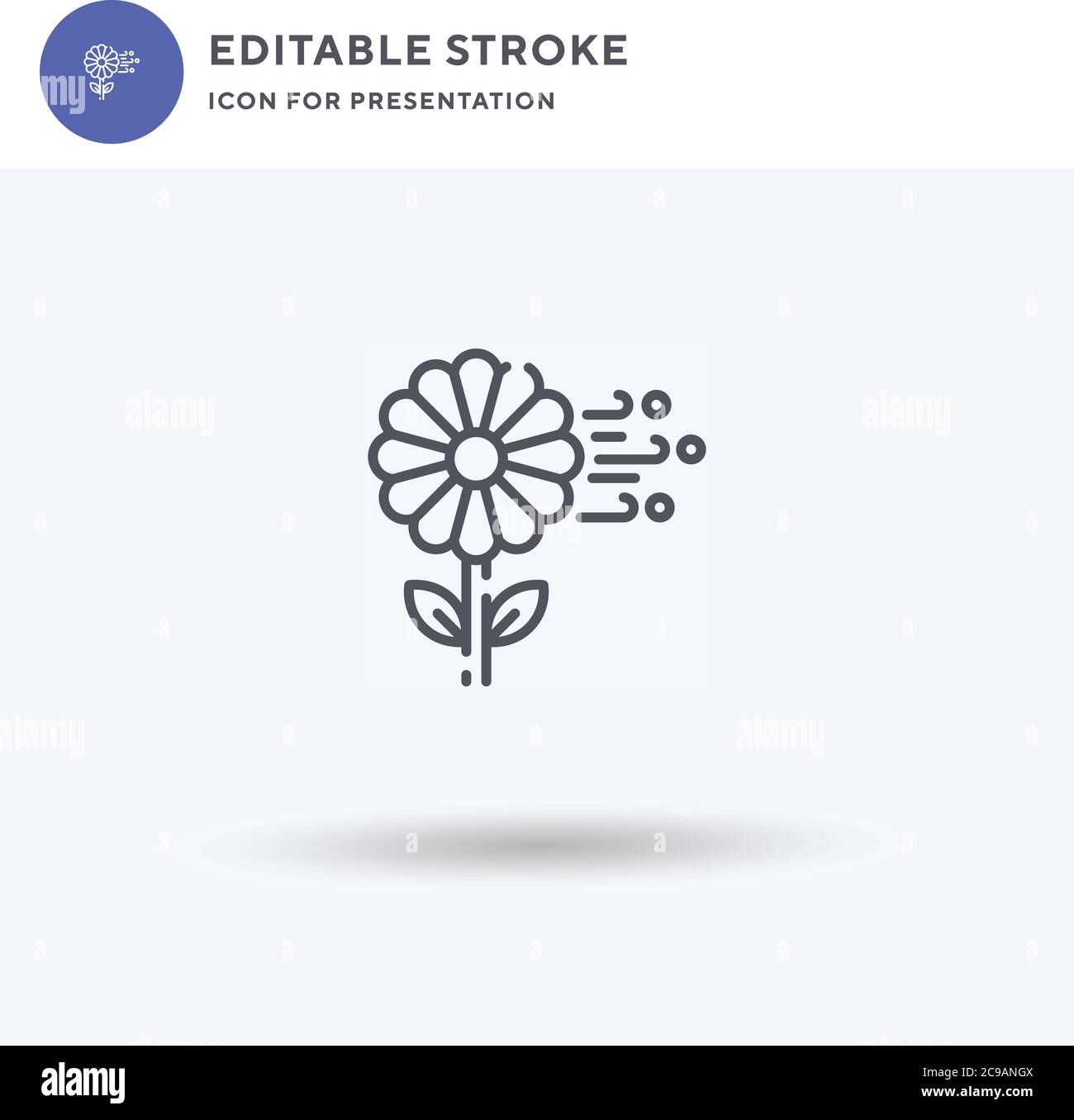 Pollen icon vector, filled flat sign, solid pictogram isolated on white ...