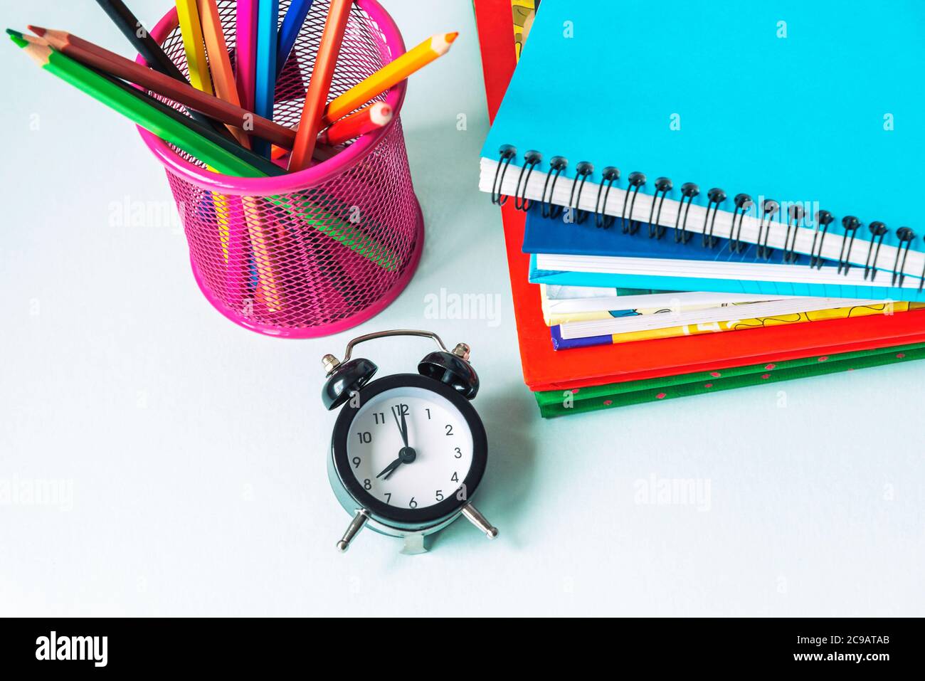 Back time clock white hi-res stock photography and images - Alamy