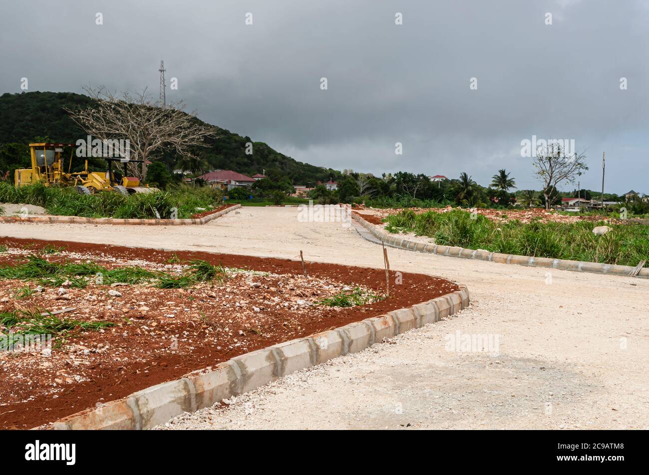 Corners Of Road Construction In Progress Stock Photo - Alamy