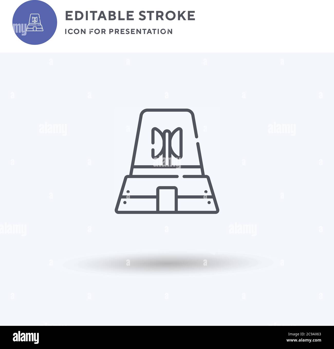 Flasher icon vector, filled flat sign, solid pictogram isolated on ...