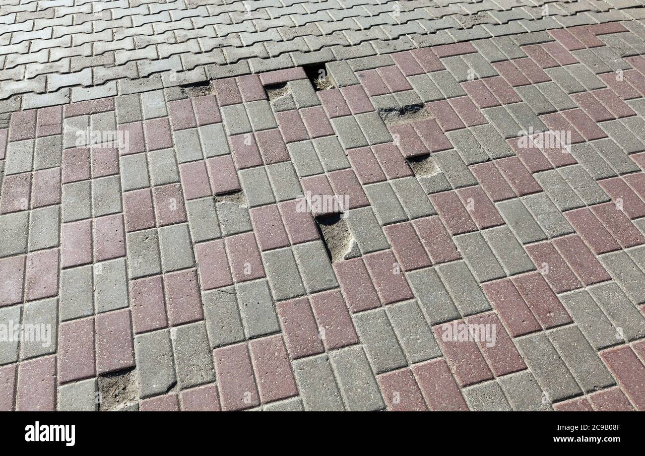 road made of modern tiles Stock Photo - Alamy